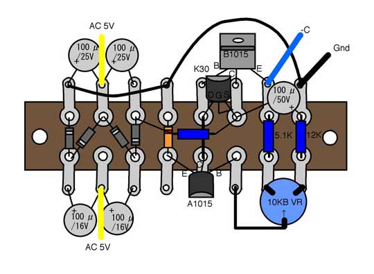 6B4G アンプ実体配線図: 明日への記録